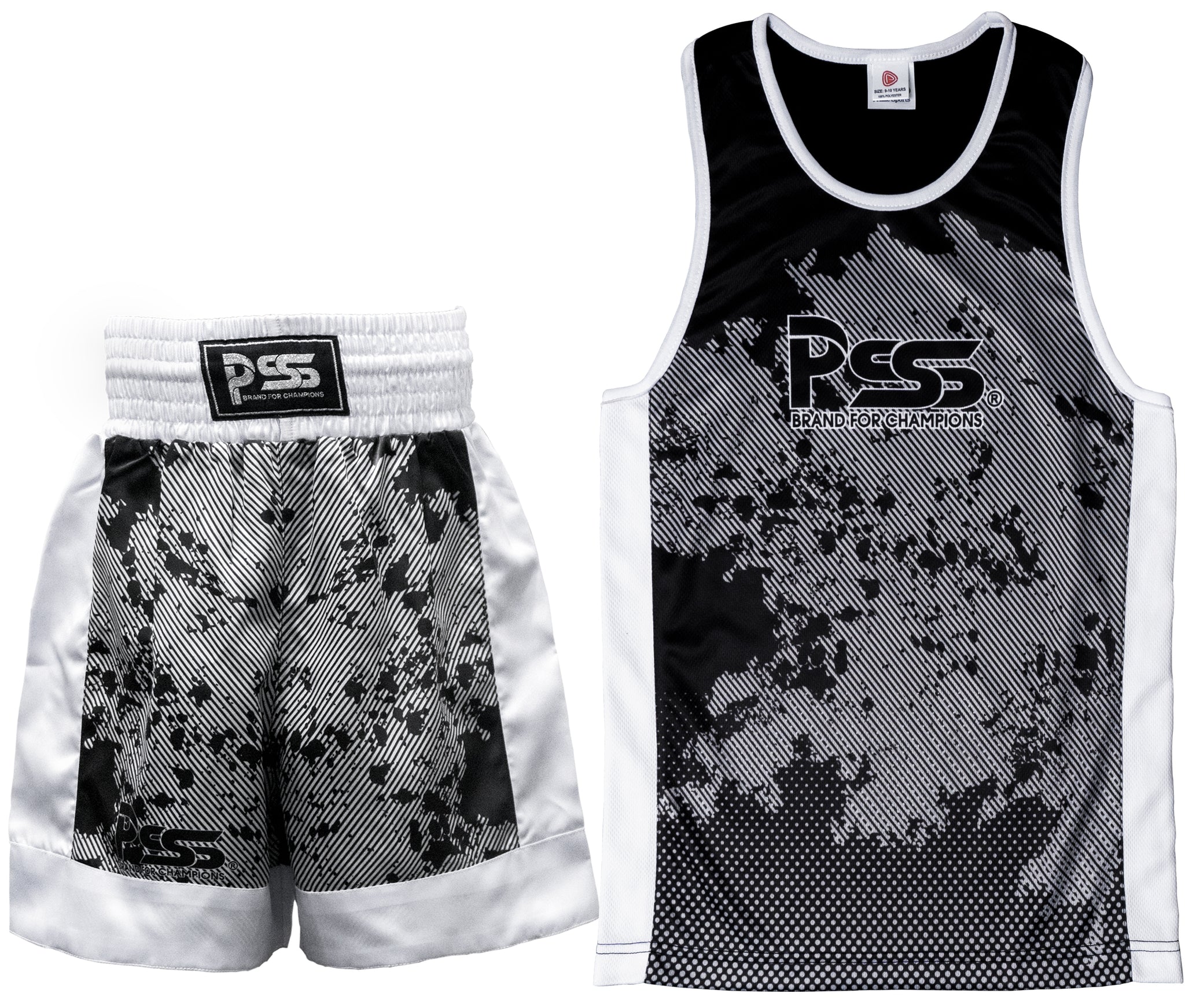 Sublimation Design Kids Boxing Uniform Black